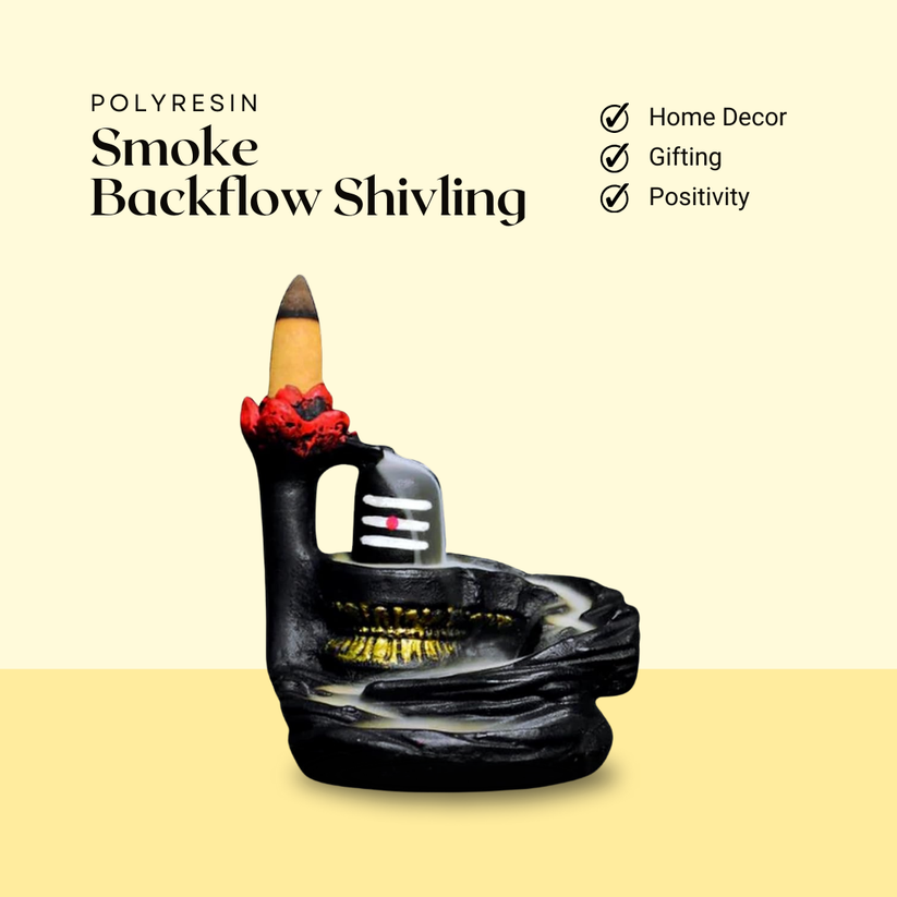 Smoke Backflow Shivling with Backflow Cones for Calm & Spiritual Decor ...