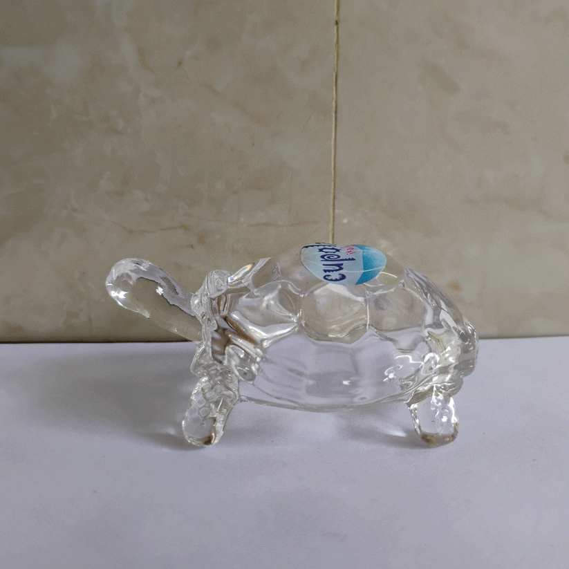 Glass Crystal Feng Shui Good Luck Turtle Transparent Home Décor ...